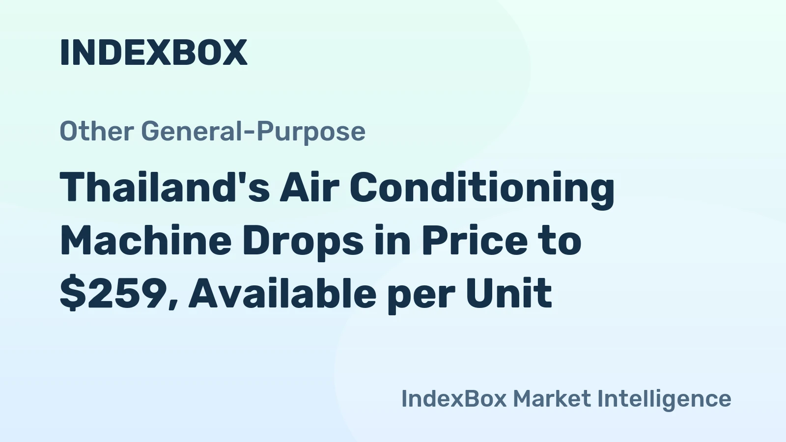 Thailand's Air Conditioning Machine Drops in Price to $259, Available per Unit