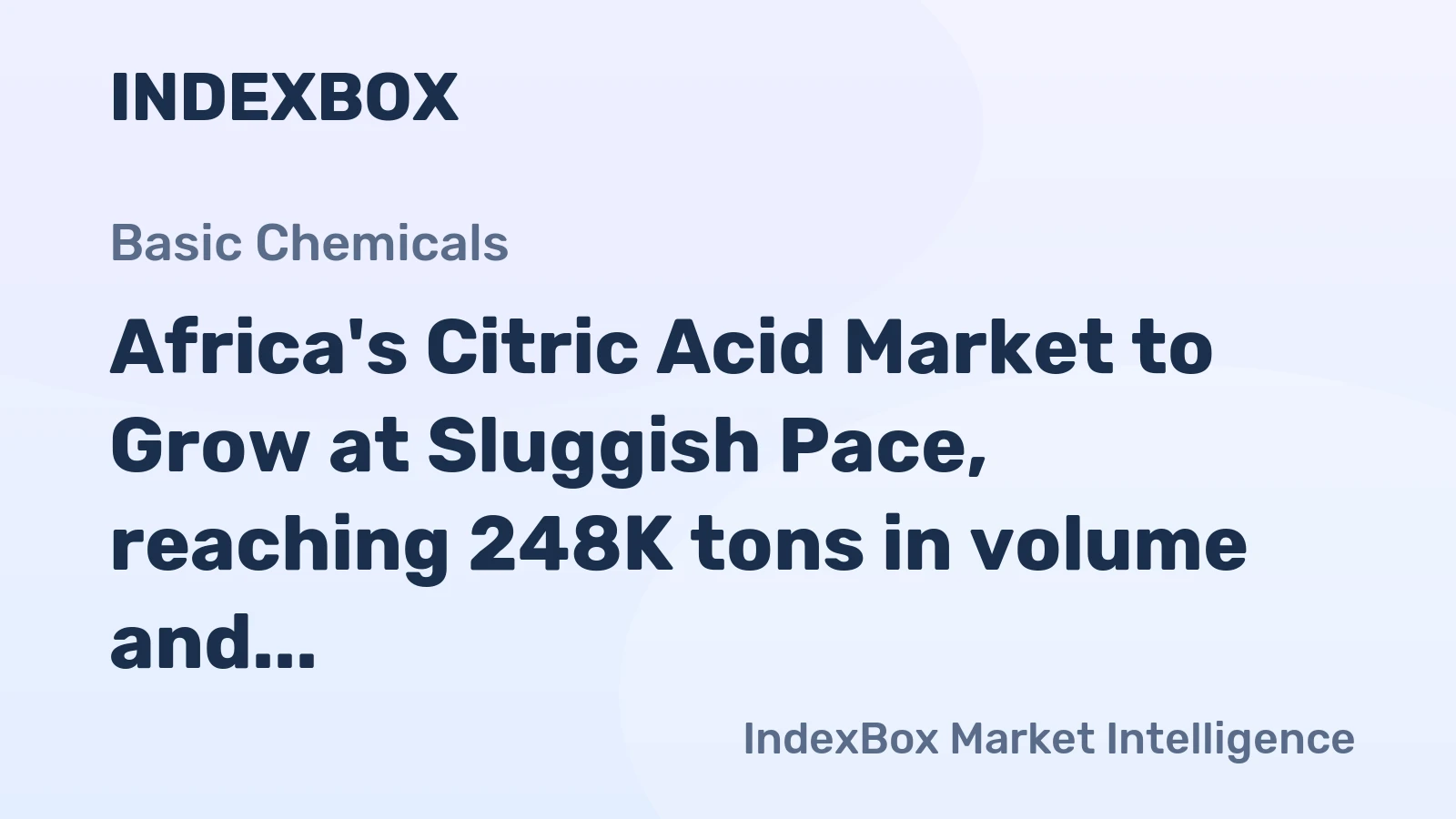Africa's Citric Acid Market to Grow at Sluggish Pace, reaching 248K tons in volume and $533M in value by 2035