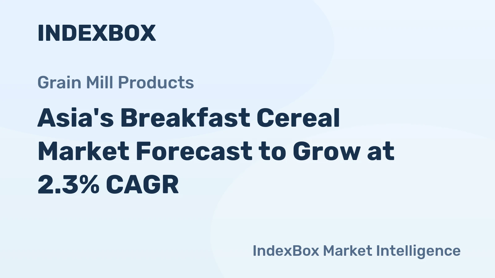 Asia's Breakfast Cereal Market Forecast to Grow at 2.3% CAGR
