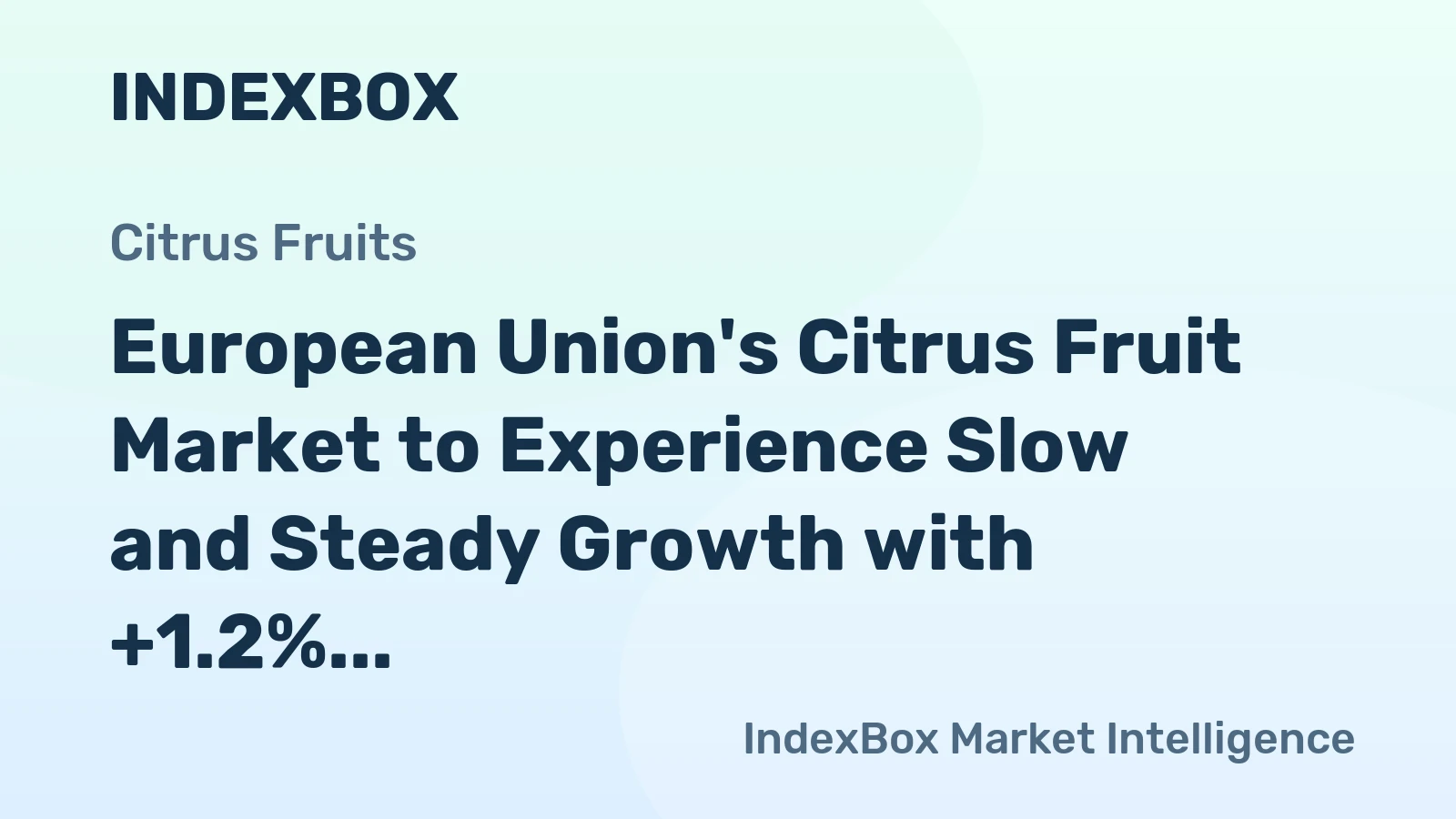 European Union's Citrus Fruit Market to Experience Slow and Steady Growth with +1.2% CAGR