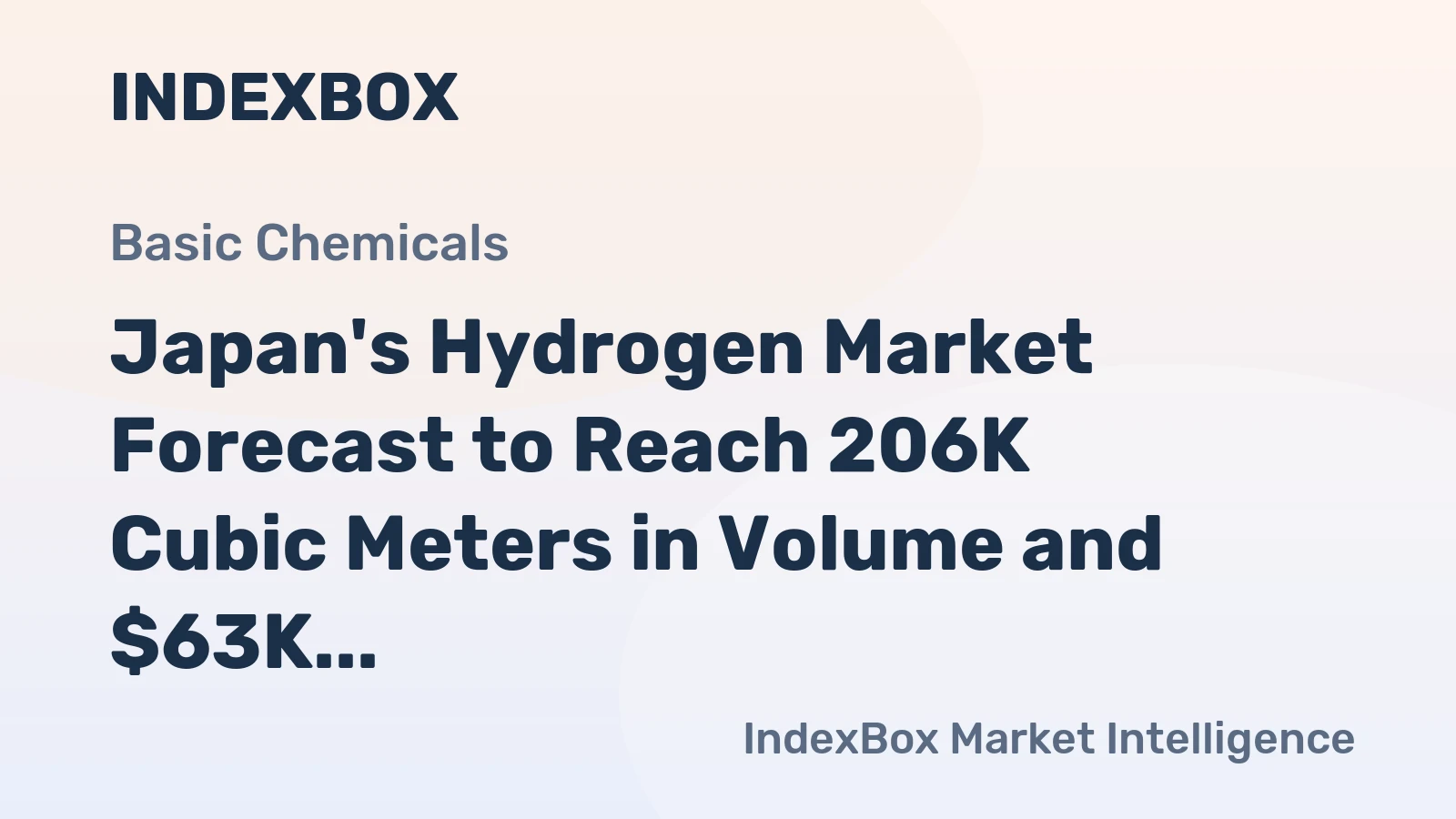 Japan's Hydrogen Market Forecast to Reach 206K Cubic Meters in Volume and $63K in Value Despite Recent Contraction