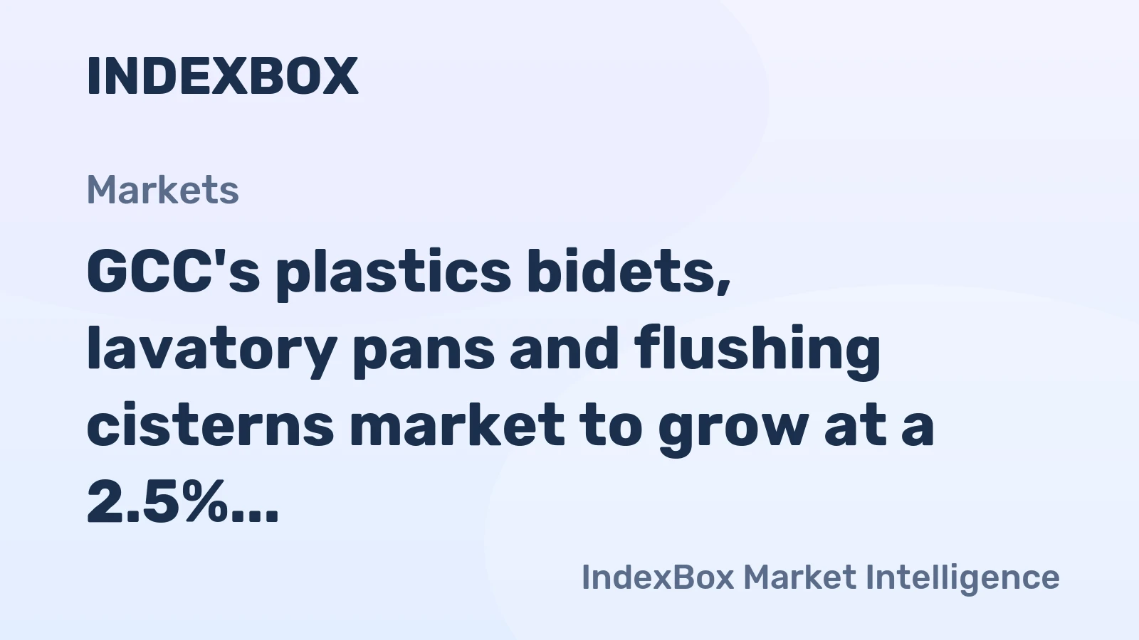 GCC's plastics bidets, lavatory pans and flushing cisterns market to grow at a 2.5% CAGR, reaching $147M by 2035.