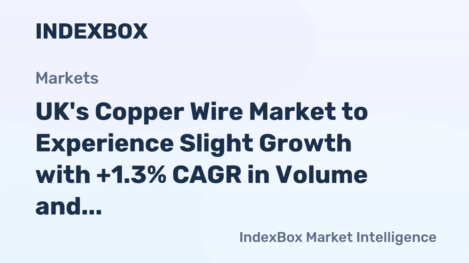 UK's Copper Wire Market to Experience Slight Growth with +1.3% CAGR in Volume and +2.9% CAGR in Value from 2024-2035