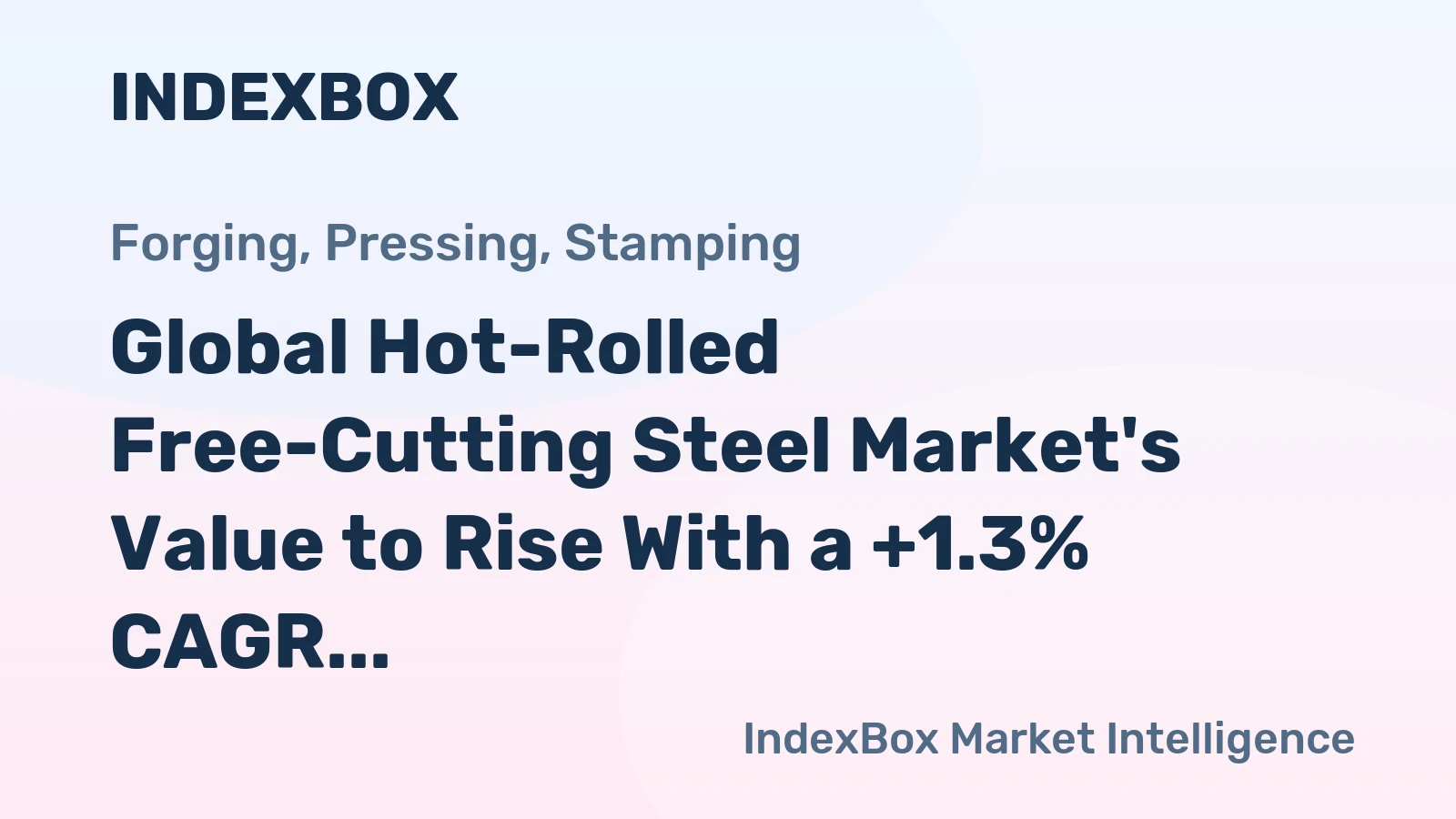 Global Hot-Rolled Free-Cutting Steel Market's Value to Rise With a +1.3% CAGR Through 2035
