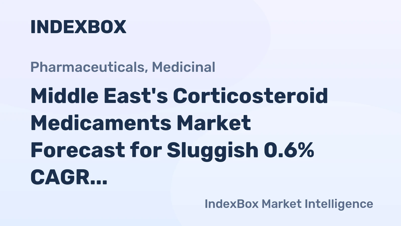 Middle East's Corticosteroid Medicaments Market Forecast for Sluggish 0.6% CAGR Growth Through 2035