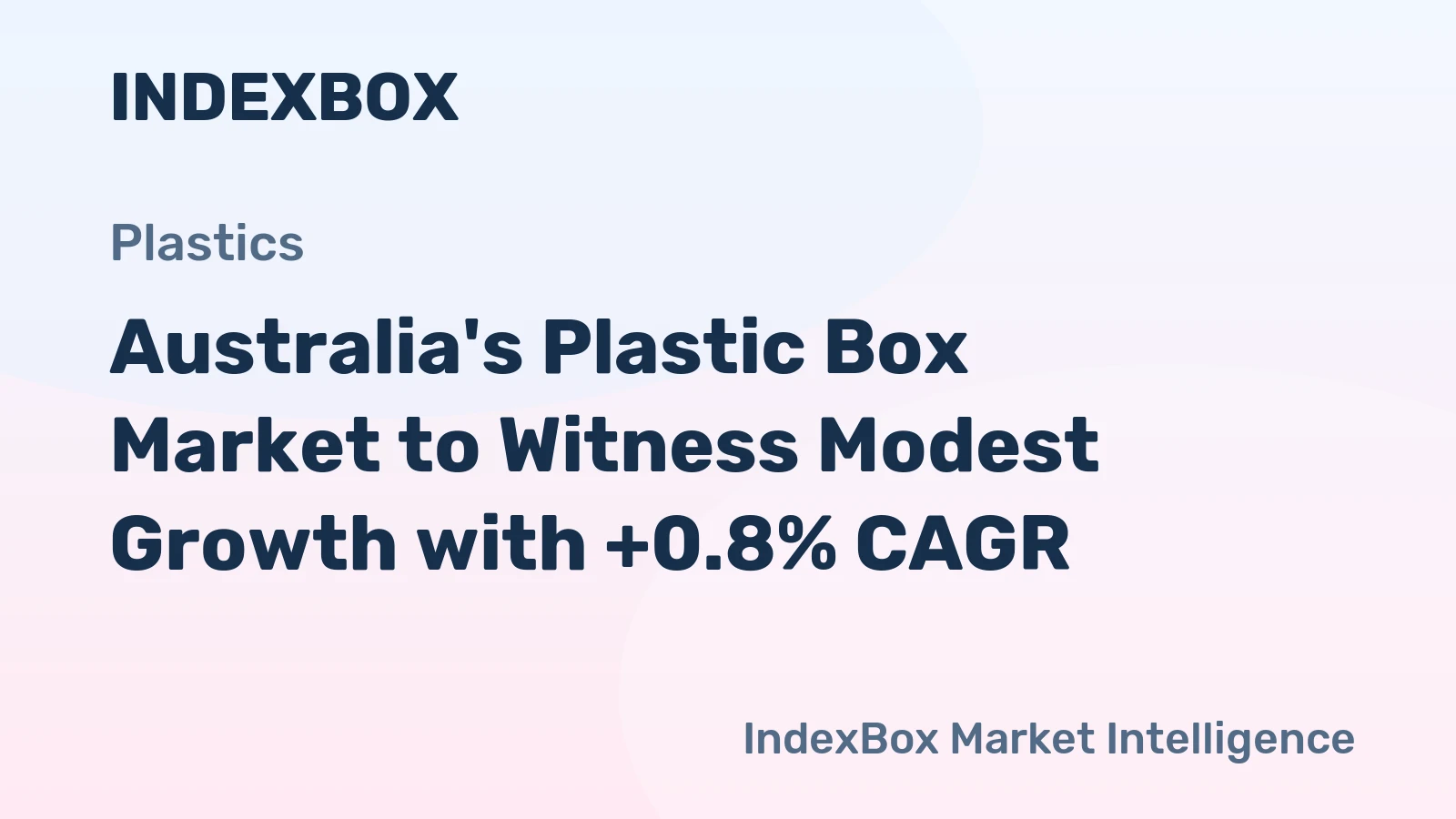 Australia's Plastic Box Market to Witness Modest Growth with +0.8% CAGR