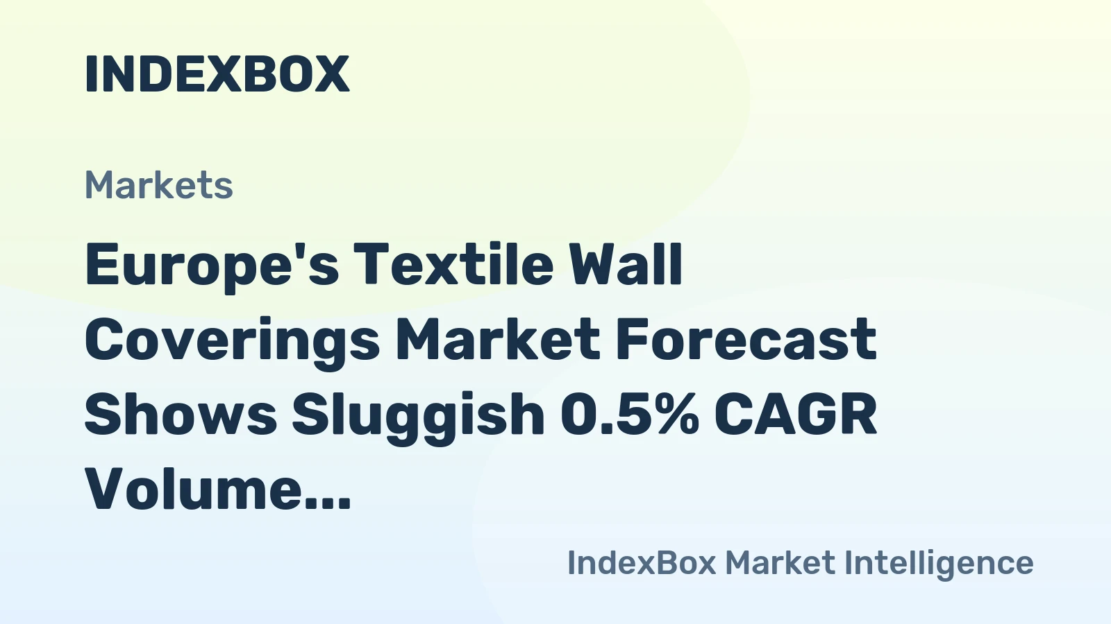 Europe's Textile Wall Coverings Market Forecast Shows Sluggish 0.5% CAGR Volume Growth to 2035