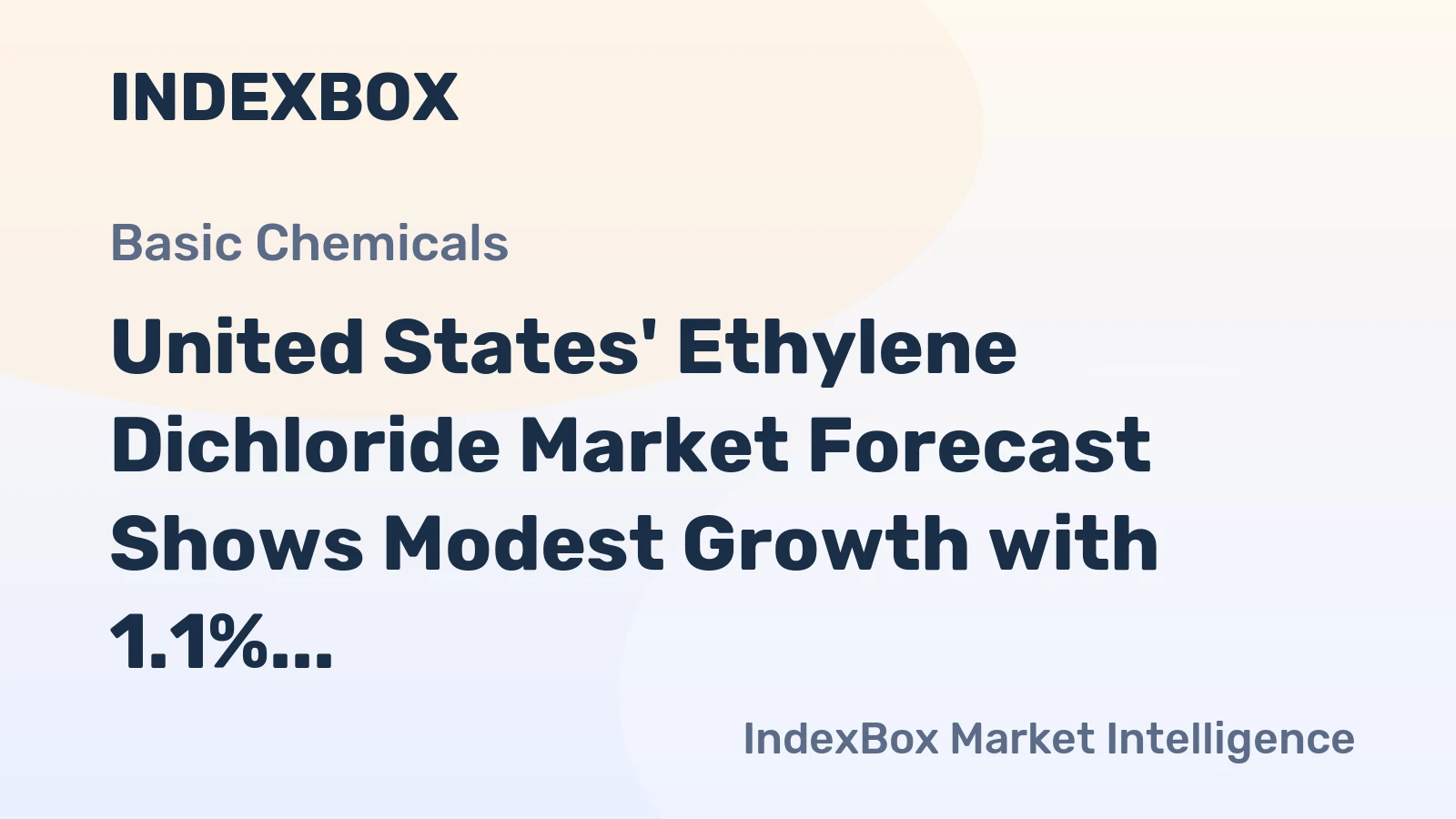 United States' Ethylene Dichloride Market Forecast Shows Modest Growth with 1.1% CAGR in Value