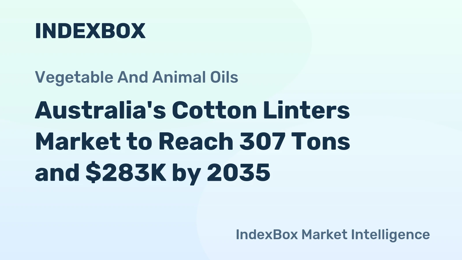 Australia's Cotton Linters Market to Reach 307 Tons and $283K by 2035