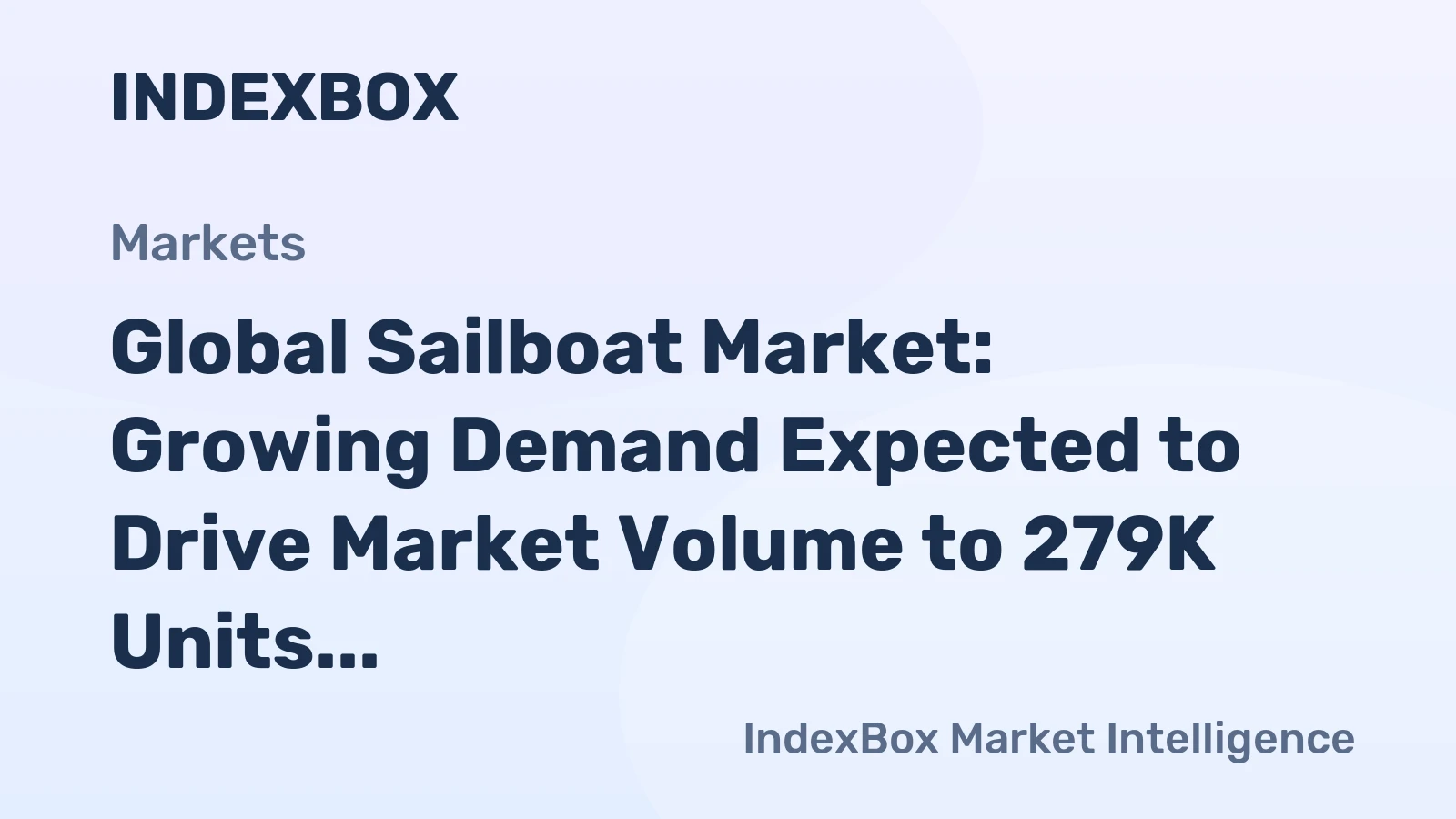 Global Sailboat Market: Growing Demand Expected to Drive Market Volume to 279K Units and Market Value to $38.3B by 2035