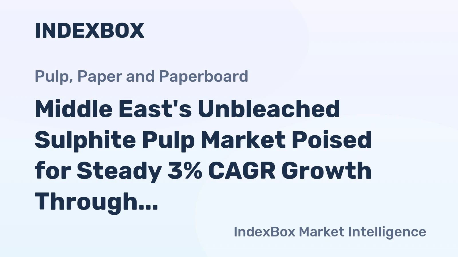Middle East's Unbleached Sulphite Pulp Market Poised for Steady 3% CAGR Growth Through 2035