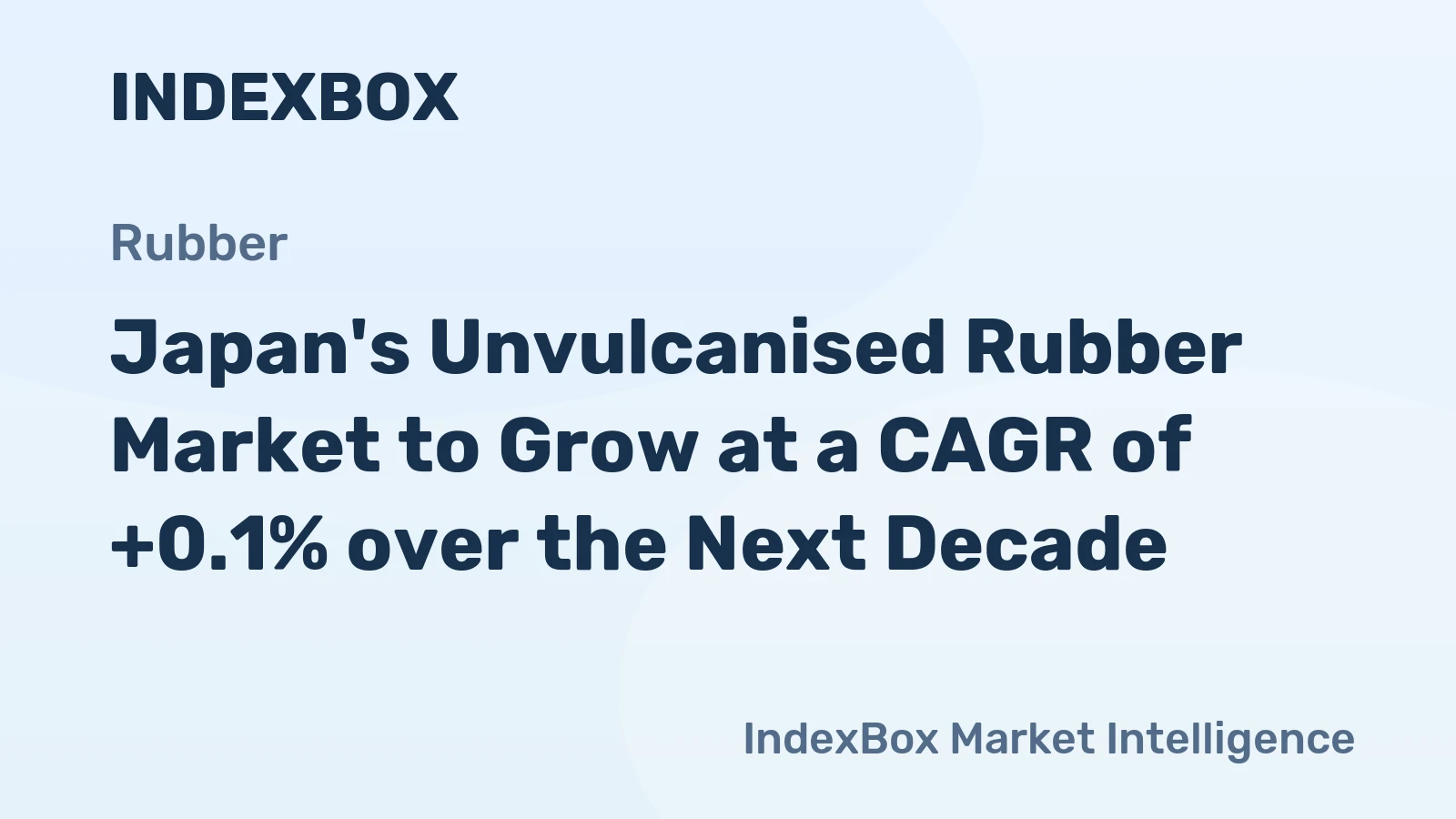 Japan's Unvulcanised Rubber Market to Grow at a CAGR of +0.1% over the Next Decade