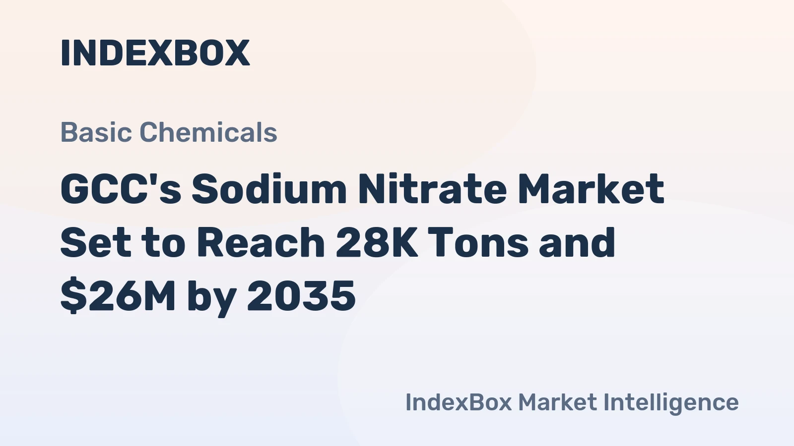 GCC's Sodium Nitrate Market Set to Reach 28K Tons and $26M by 2035