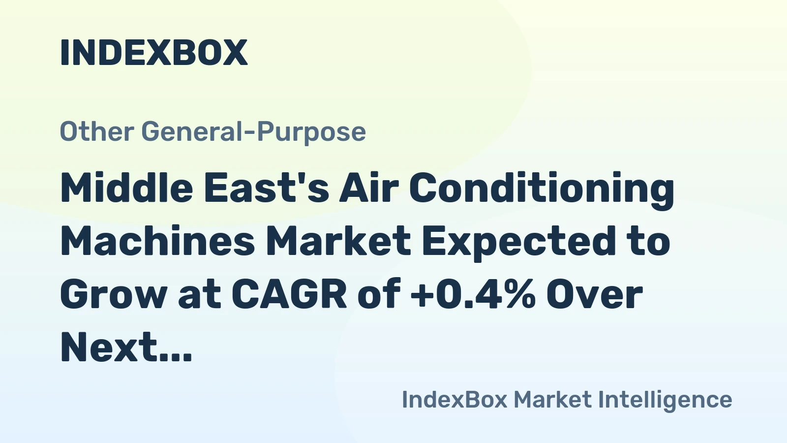 Middle East's Air Conditioning Machines Market Expected to Grow at CAGR of +0.4% Over Next Decade