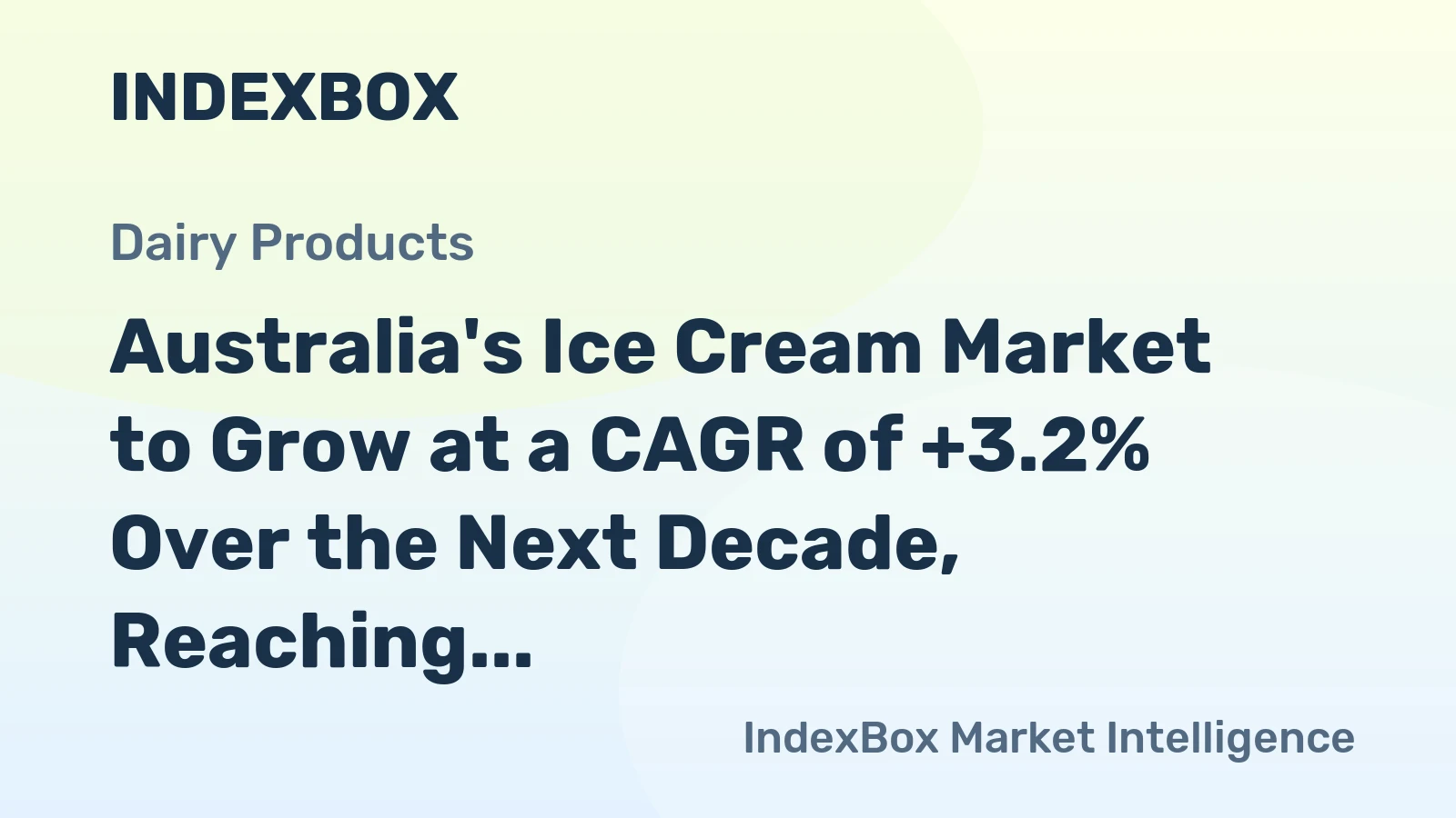 Australia's Ice Cream Market to Grow at a CAGR of +3.2% Over the Next Decade, Reaching 43K Tons by 2035