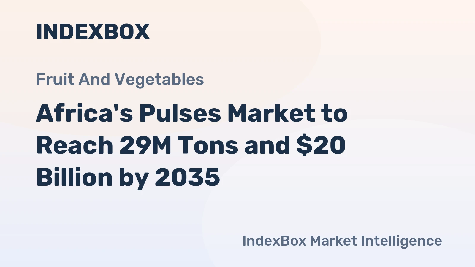Africa's Pulses Market to Reach 29M Tons and $20 Billion by 2035