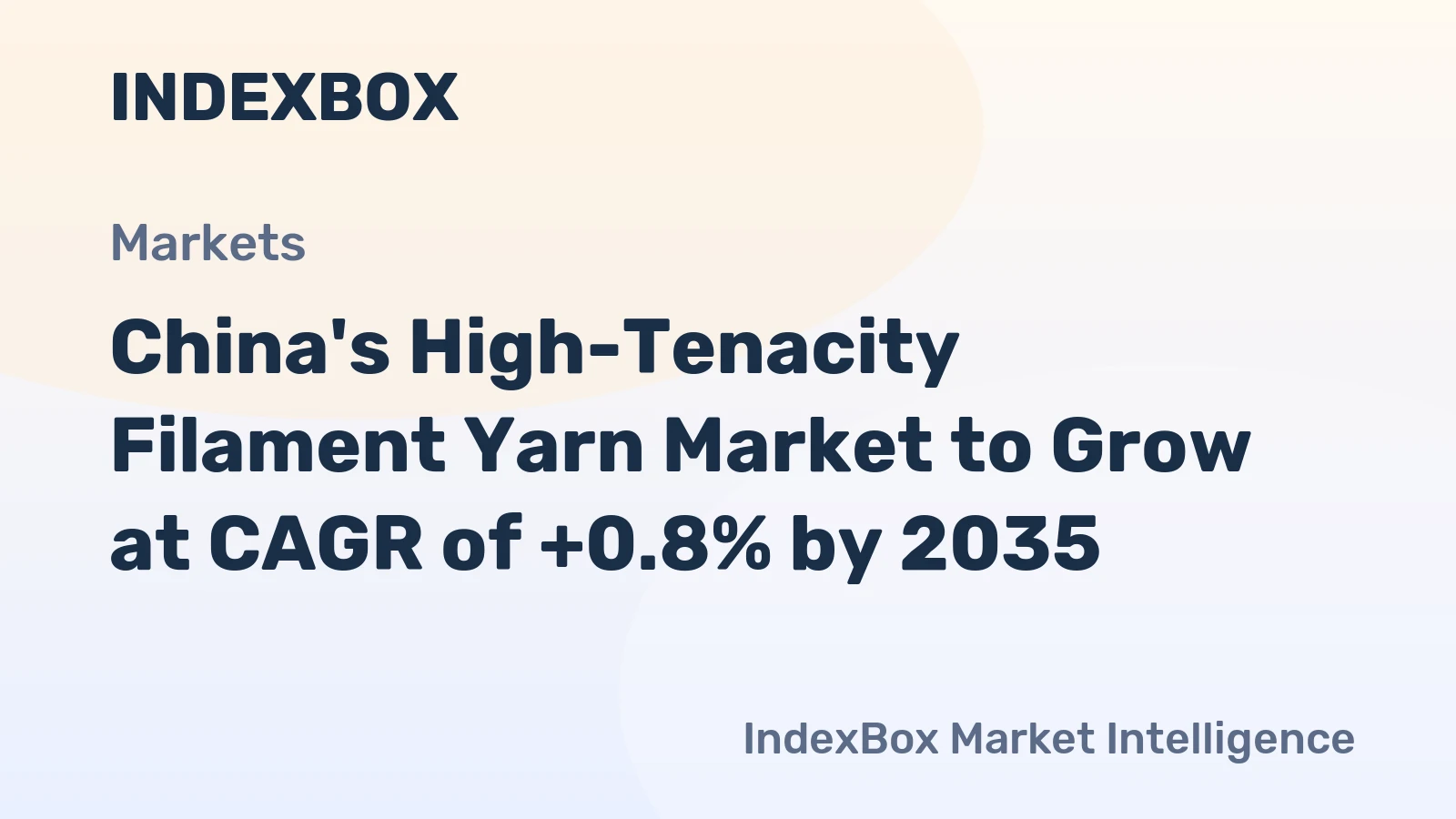 China's High-Tenacity Filament Yarn Market to Grow at CAGR of +0.8% by 2035