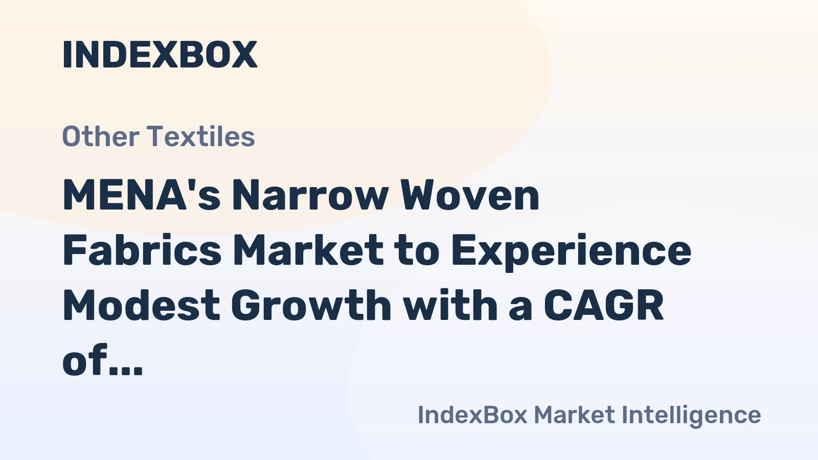 MENA's Narrow Woven Fabrics Market to Experience Modest Growth with a CAGR of +0.5% from 2024-2035
