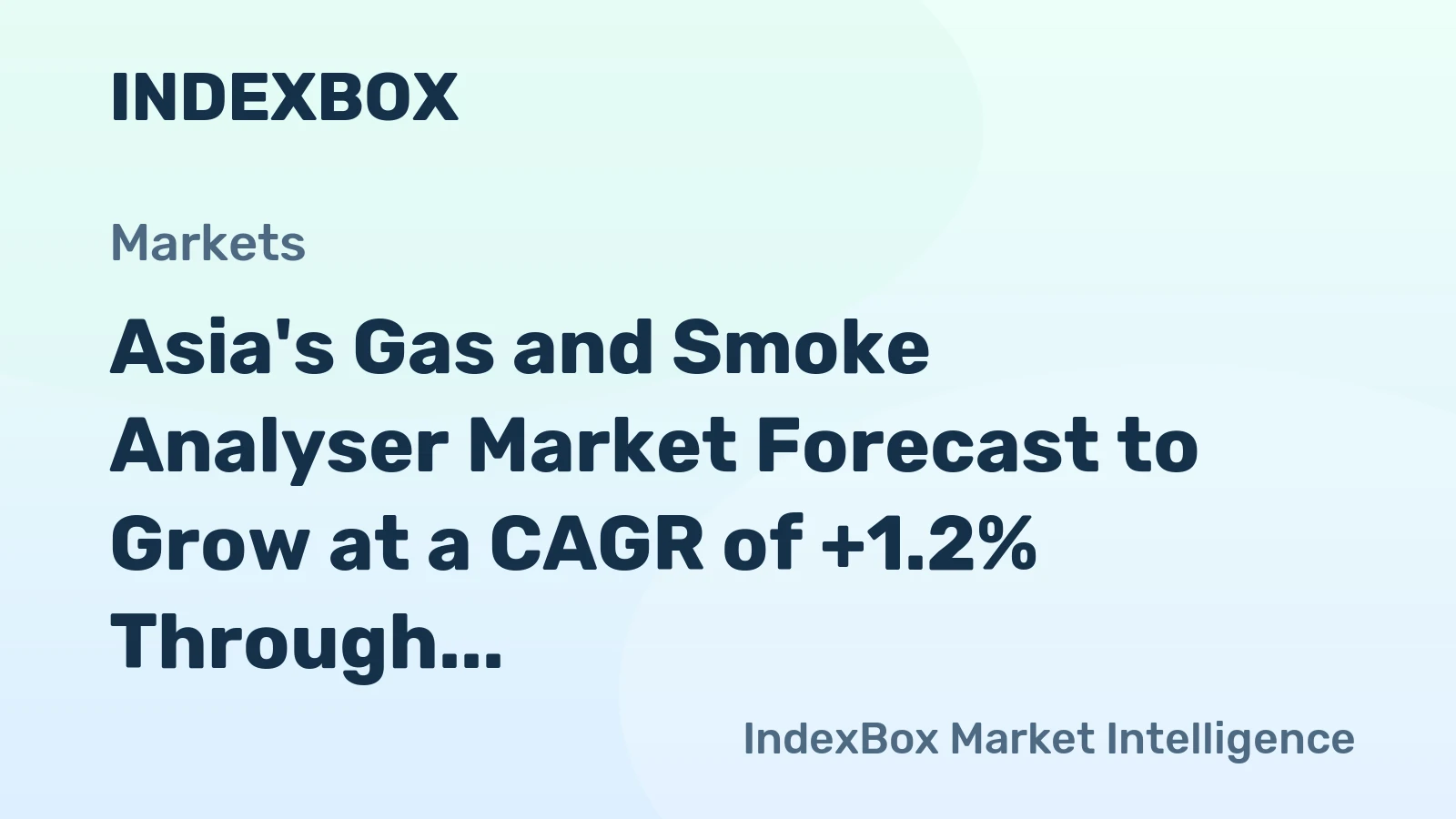 Asia's Gas and Smoke Analyser Market Forecast to Grow at a CAGR of +1.2% Through 2035