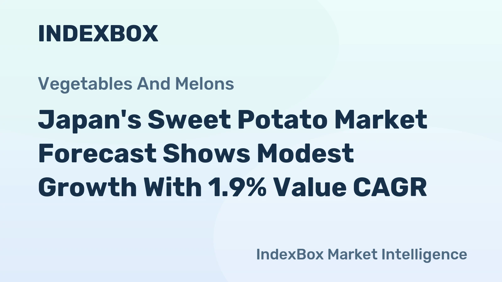 Japan's Sweet Potato Market Forecast Shows Modest Growth With 1.9% Value CAGR
