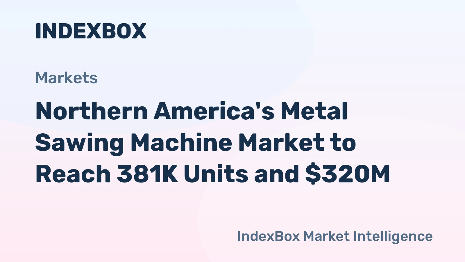 Northern America's Metal Sawing Machine Market to Reach 381K Units and $320M