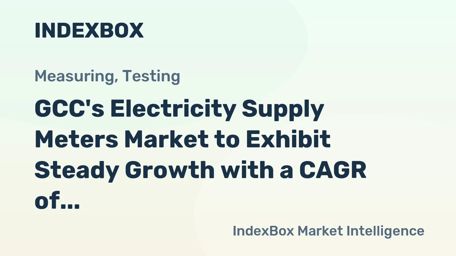 GCC's Electricity Supply Meters Market to Exhibit Steady Growth with a CAGR of +1.8% from 2024 to 2035