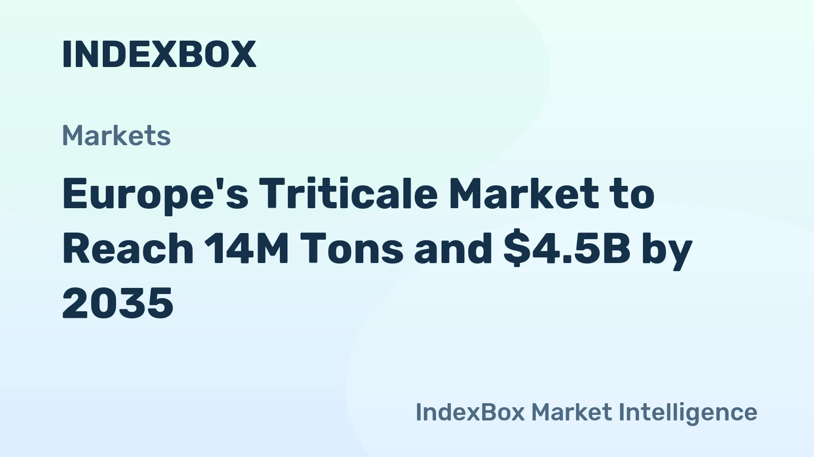 Europe's Triticale Market to Reach 14M Tons and $4.5B by 2035