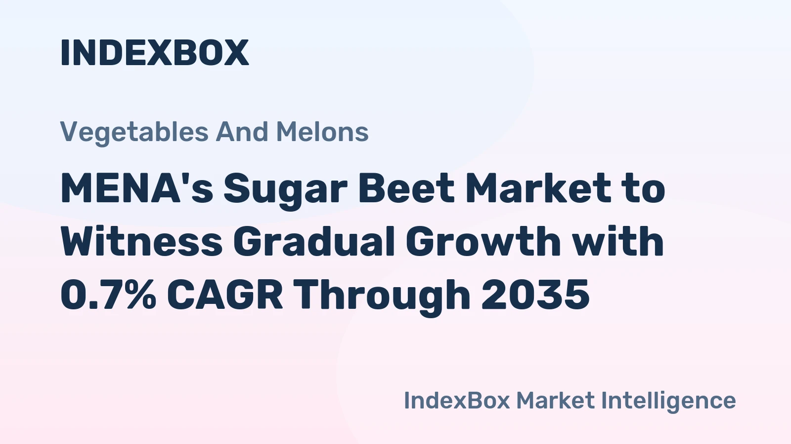 MENA's Sugar Beet Market to Witness Gradual Growth with 0.7% CAGR Through 2035