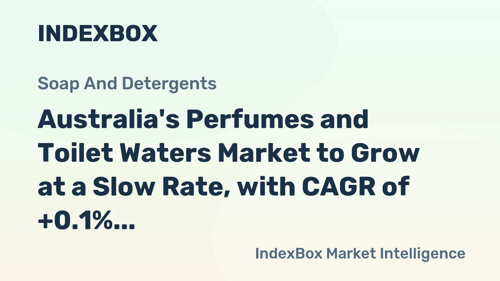 Australia's Perfumes and Toilet Waters Market to Grow at a Slow Rate, with CAGR of +0.1%