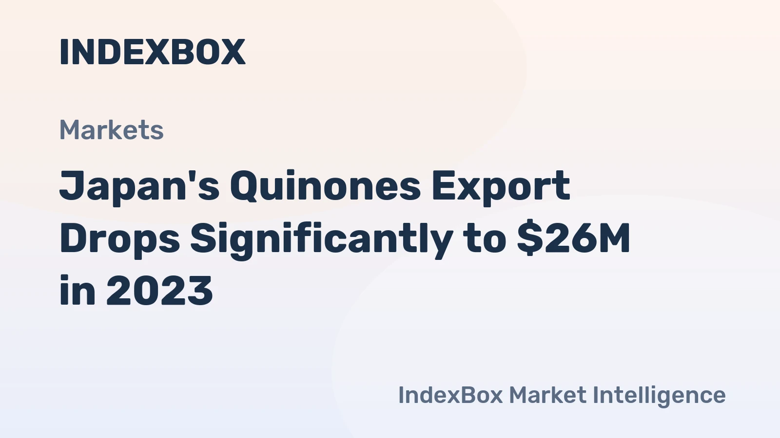 Japan's Quinones Export Drops Significantly to $26M in 2023