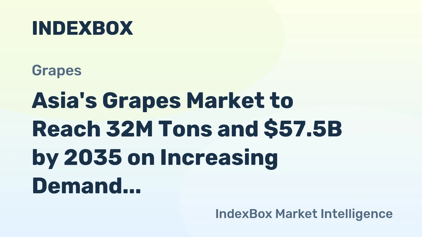 Asia's Grapes Market to Reach 32M Tons and $57.5B by 2035 on Increasing Demand