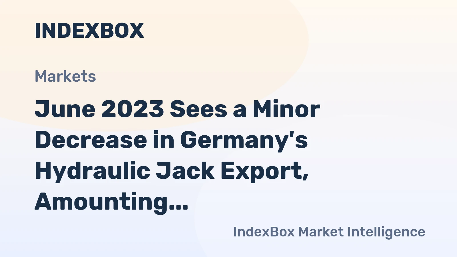 June 2023 Sees a Minor Decrease in Germany's Hydraulic Jack Export, Amounting to $16M.