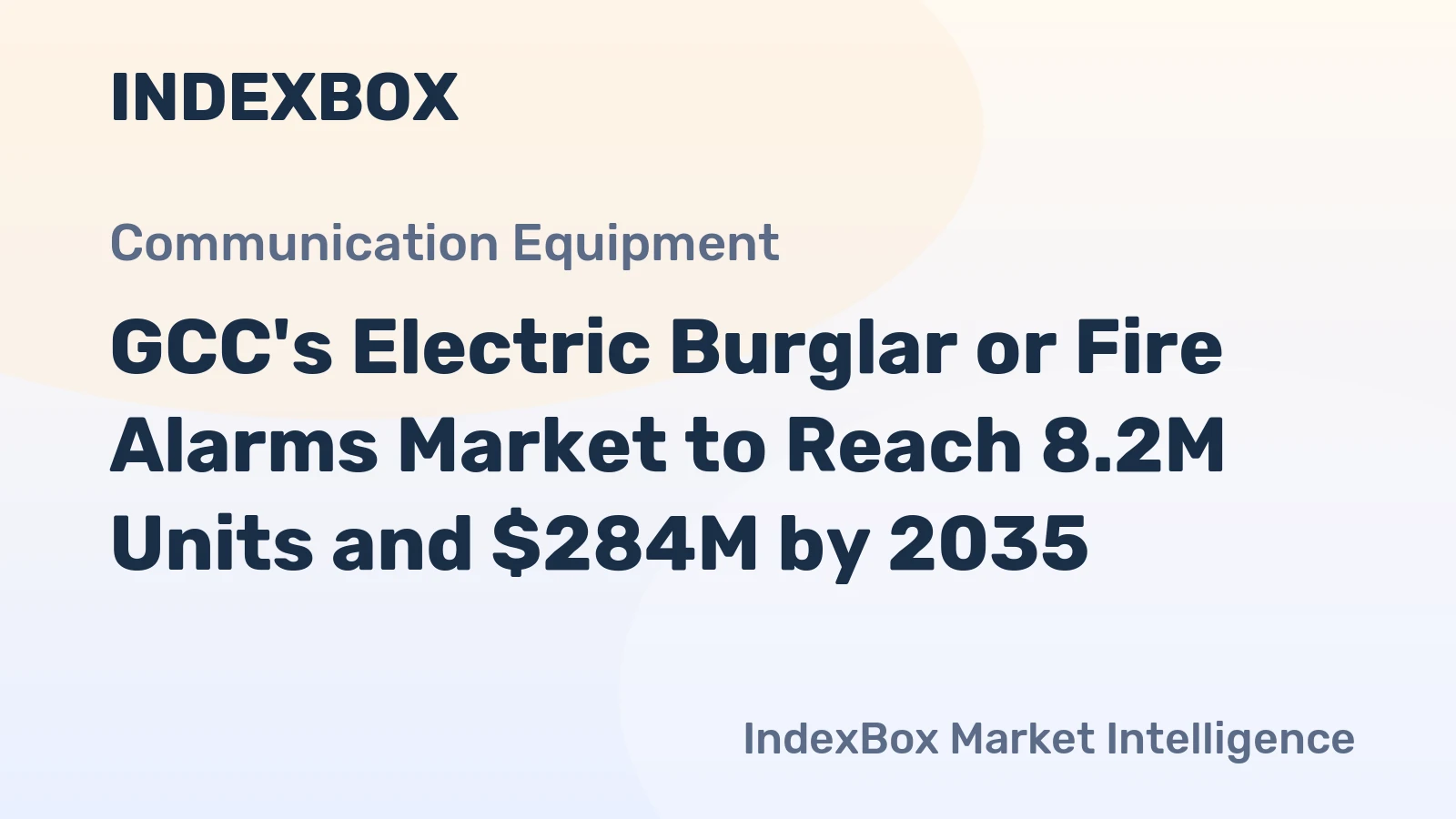 GCC's Electric Burglar or Fire Alarms Market to Reach 8.2M Units and $284M by 2035