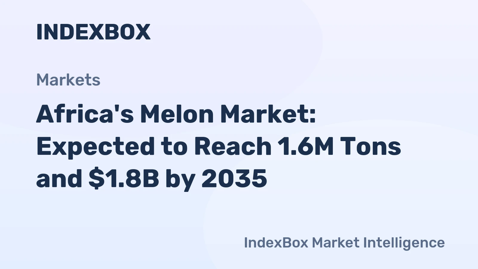 Africa's Melon Market: Expected to Reach 1.6M Tons and $1.8B by 2035