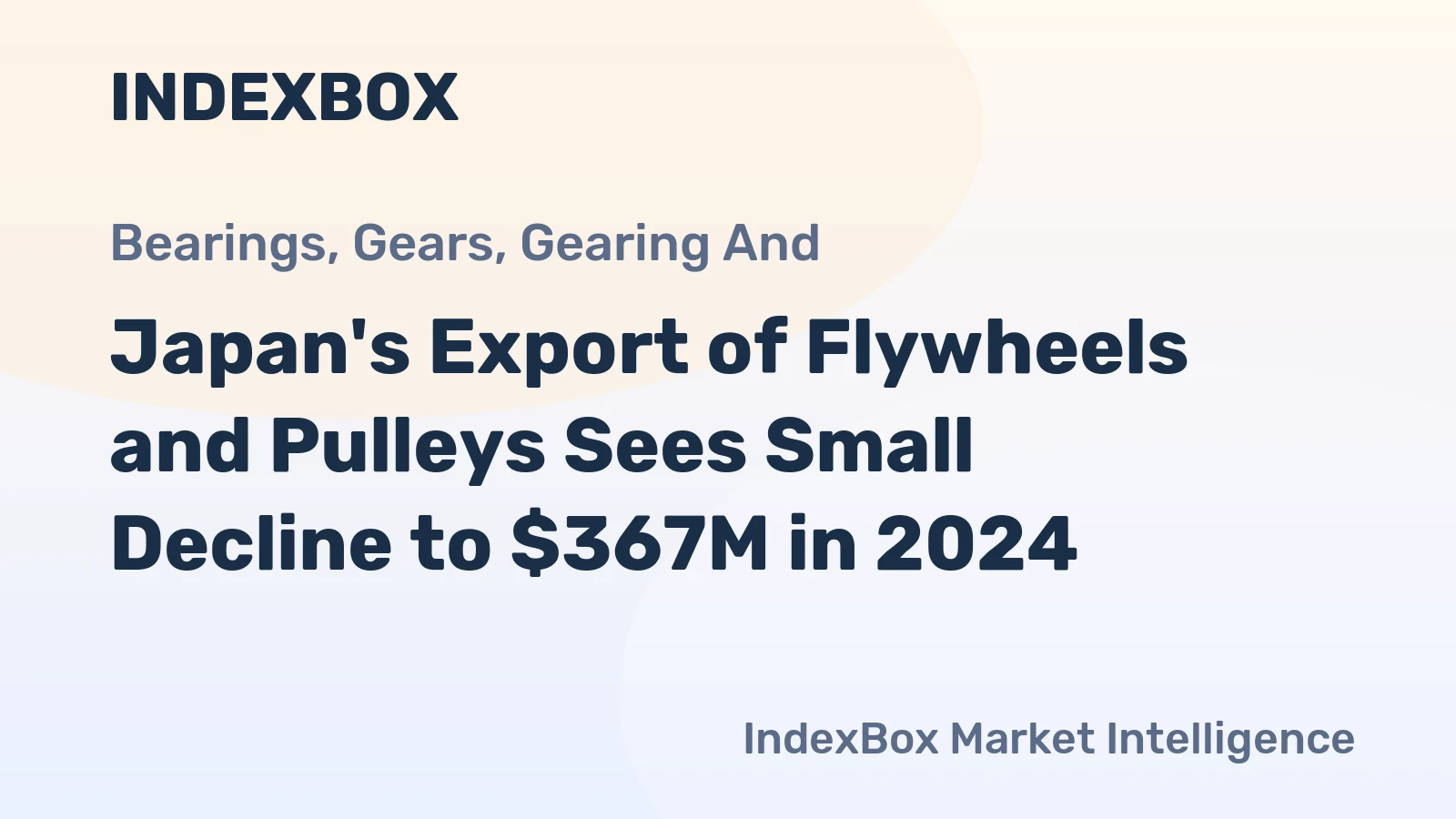Japan's Export of Flywheels and Pulleys Sees Small Decline to $367M in 2024