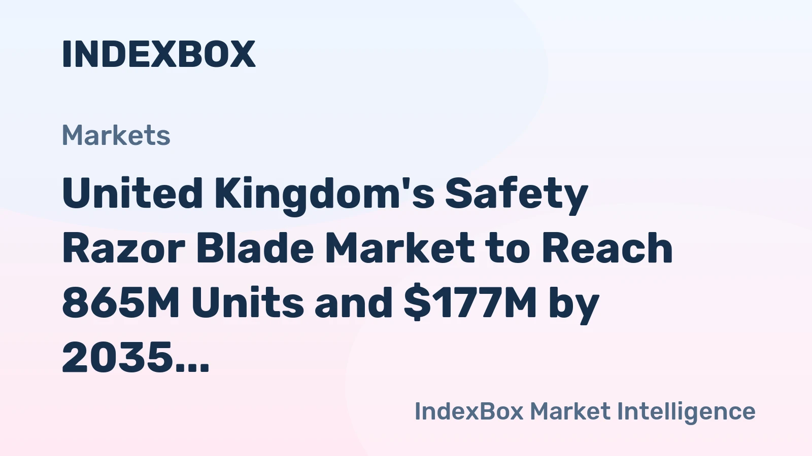 United Kingdom's Safety Razor Blade Market to Reach 865M Units and $177M by 2035