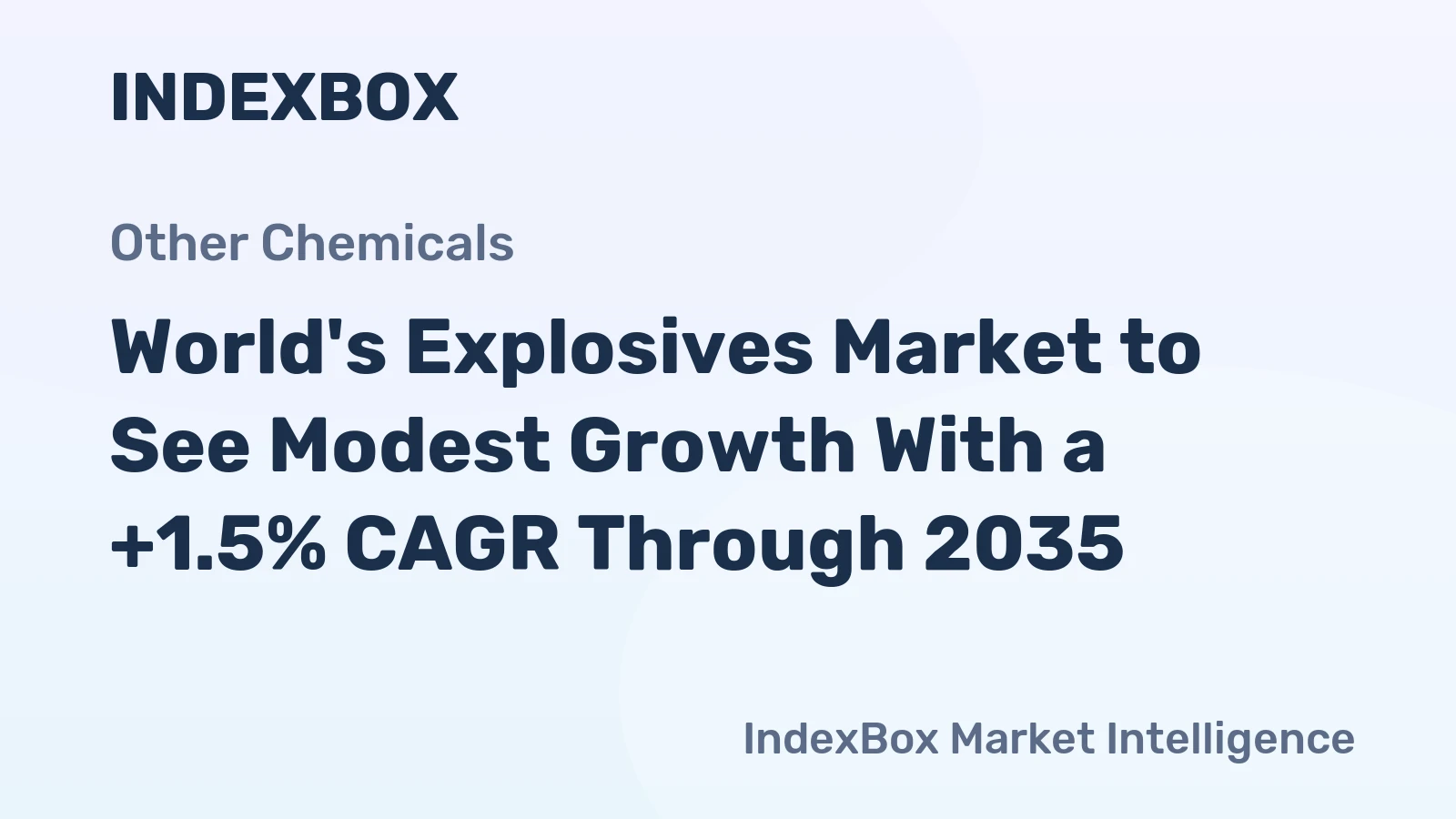 World's Explosives Market to See Modest Growth With a +1.5% CAGR Through 2035