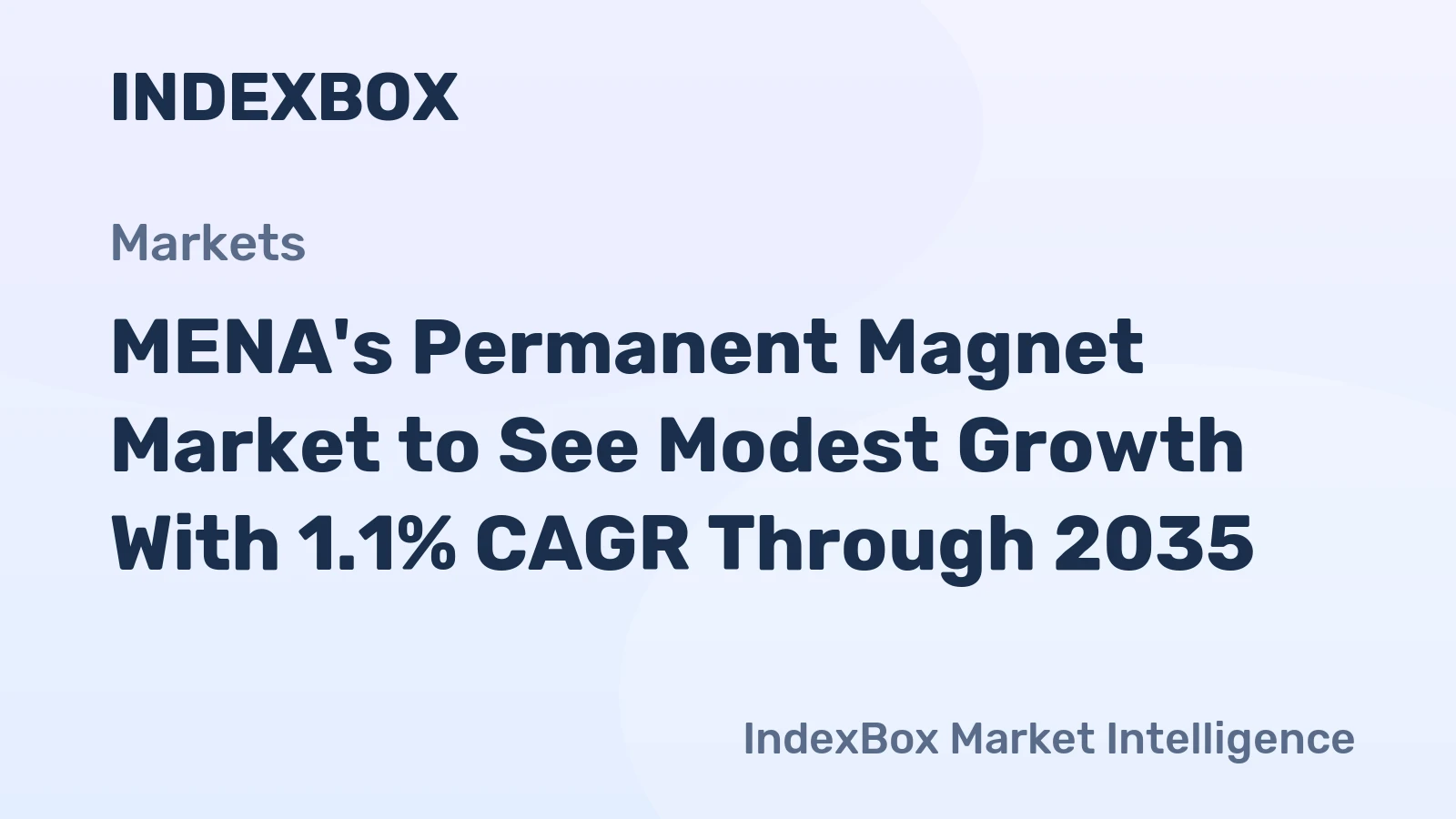 MENA's Permanent Magnet Market to See Modest Growth With 1.1% CAGR Through 2035