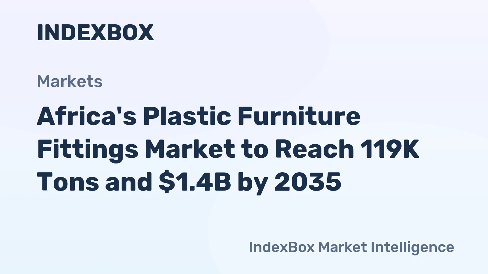 Africa's Plastic Furniture Fittings Market to Reach 119K Tons and $1.4B by 2035