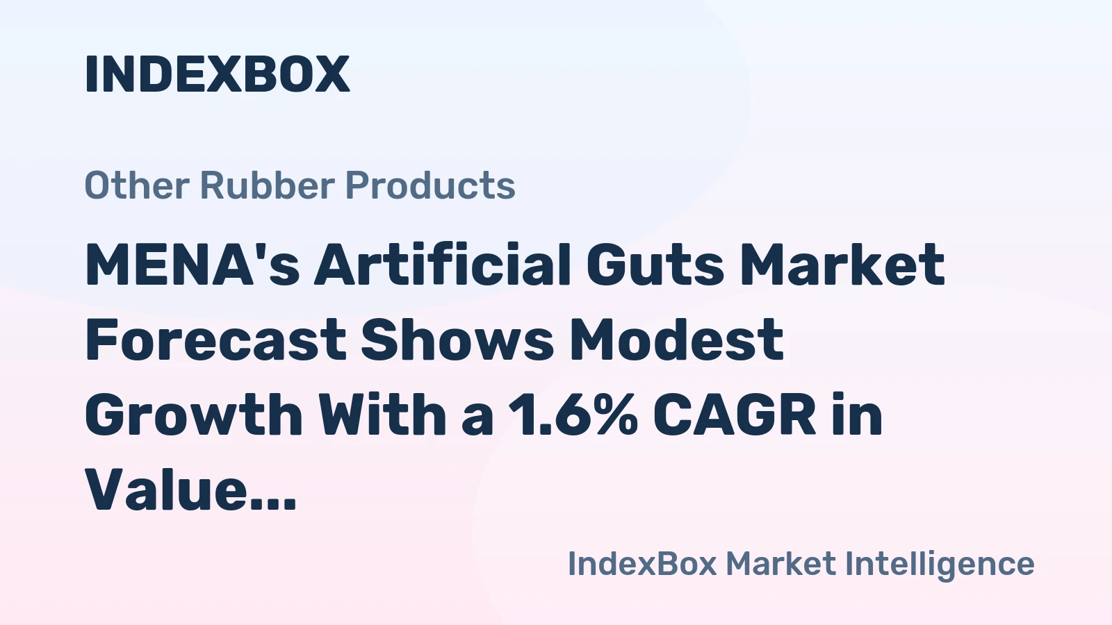 MENA's Artificial Guts Market Forecast Shows Modest Growth With a 1.6% CAGR in Value