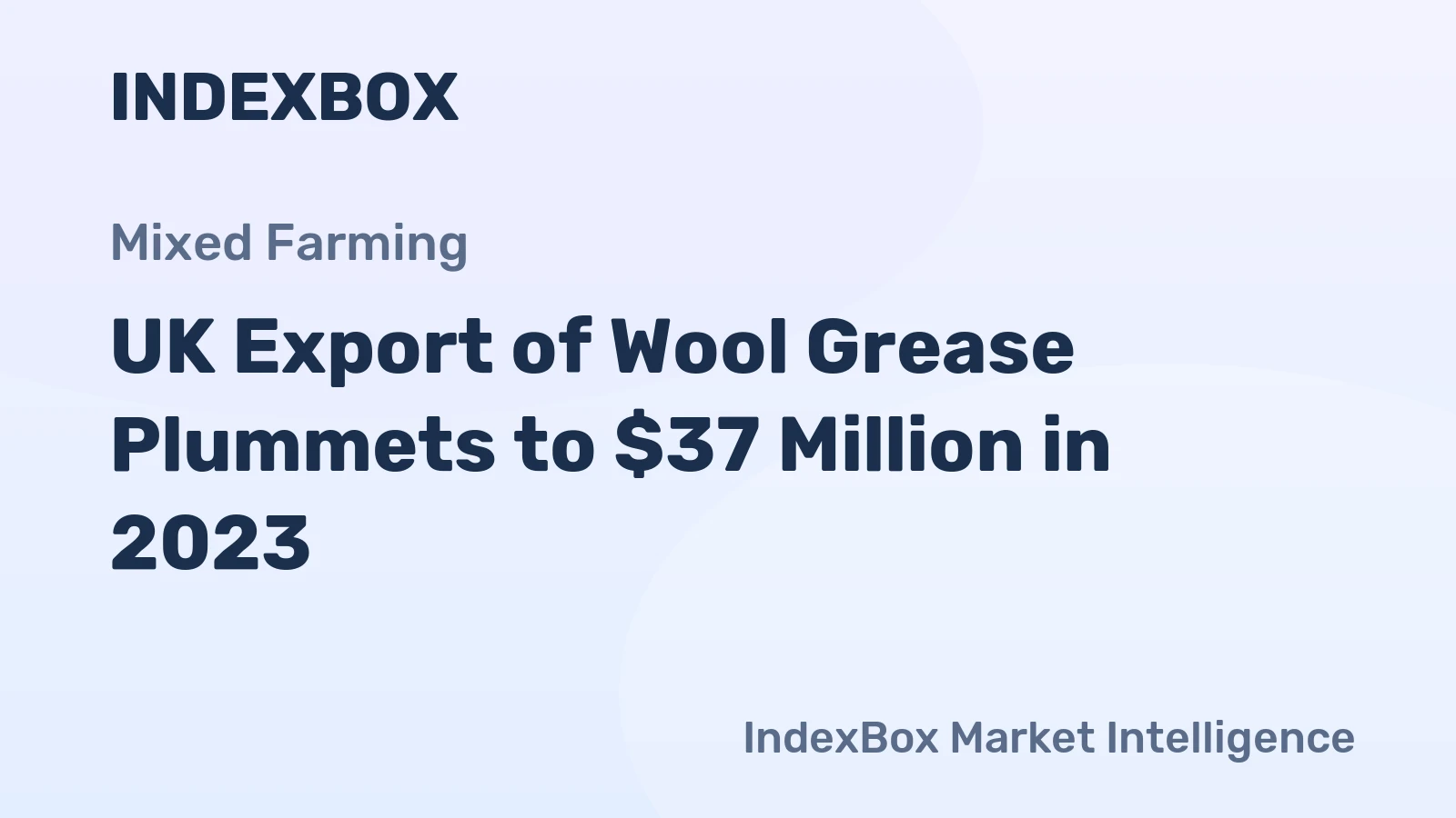 UK Export of Wool Grease Plummets to $37 Million in 2023