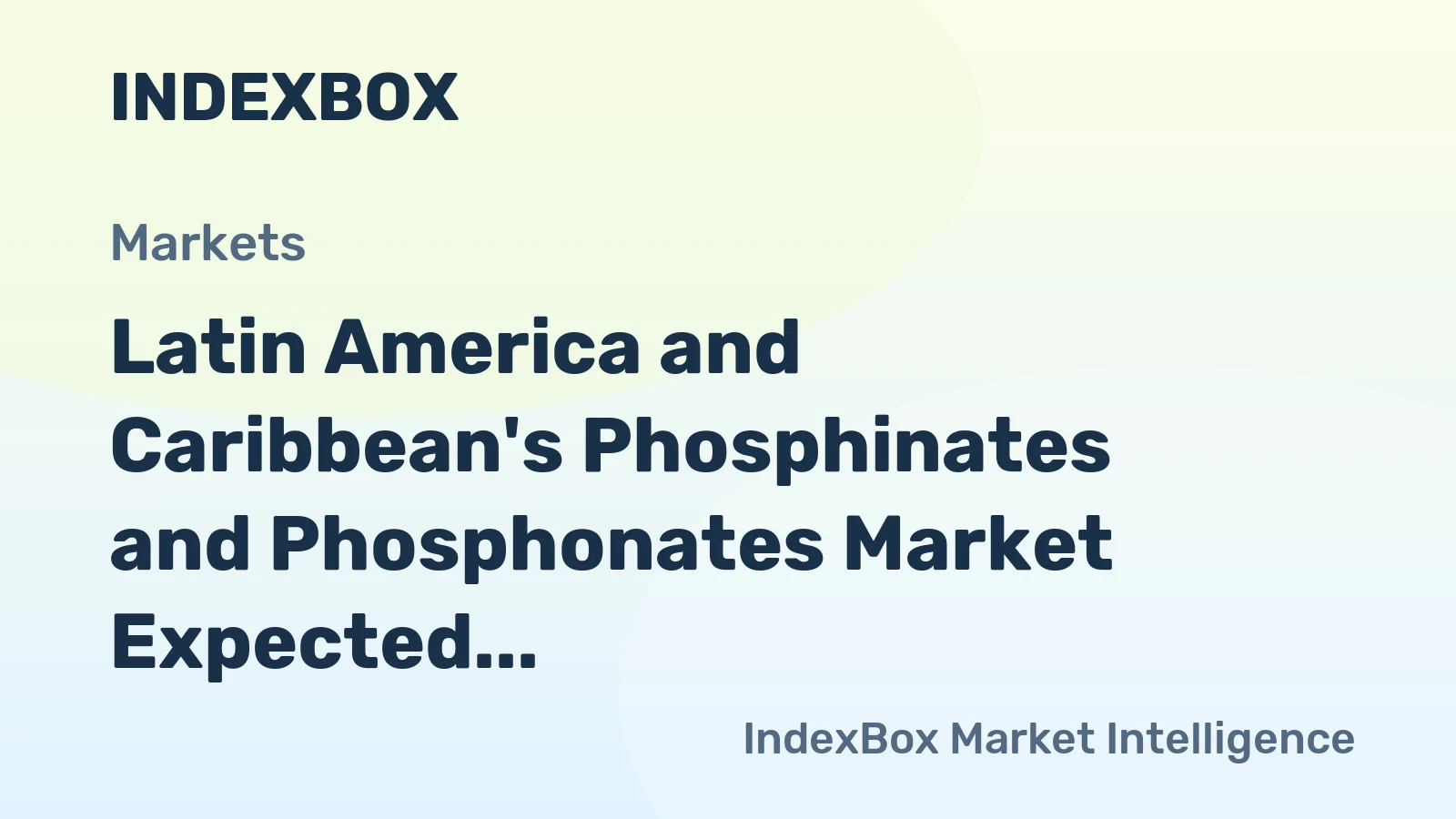 Latin America and Caribbean's Phosphinates and Phosphonates Market Expected to See Slight Increase in Consumption with +0.5% CAGR