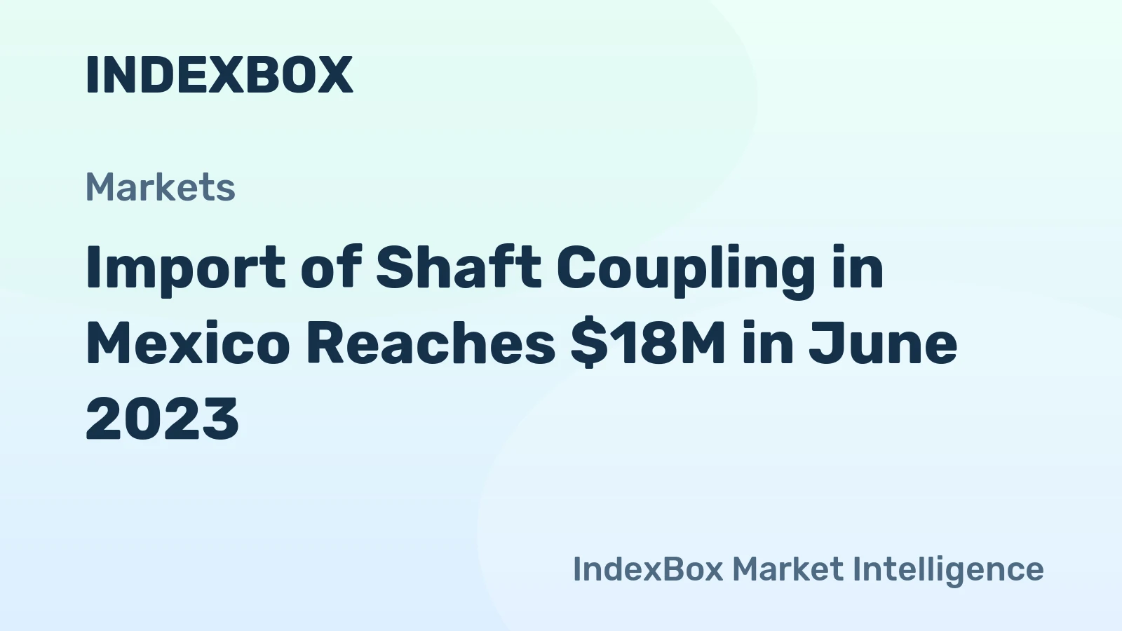 Import of Shaft Coupling in Mexico Reaches $18M in June 2023