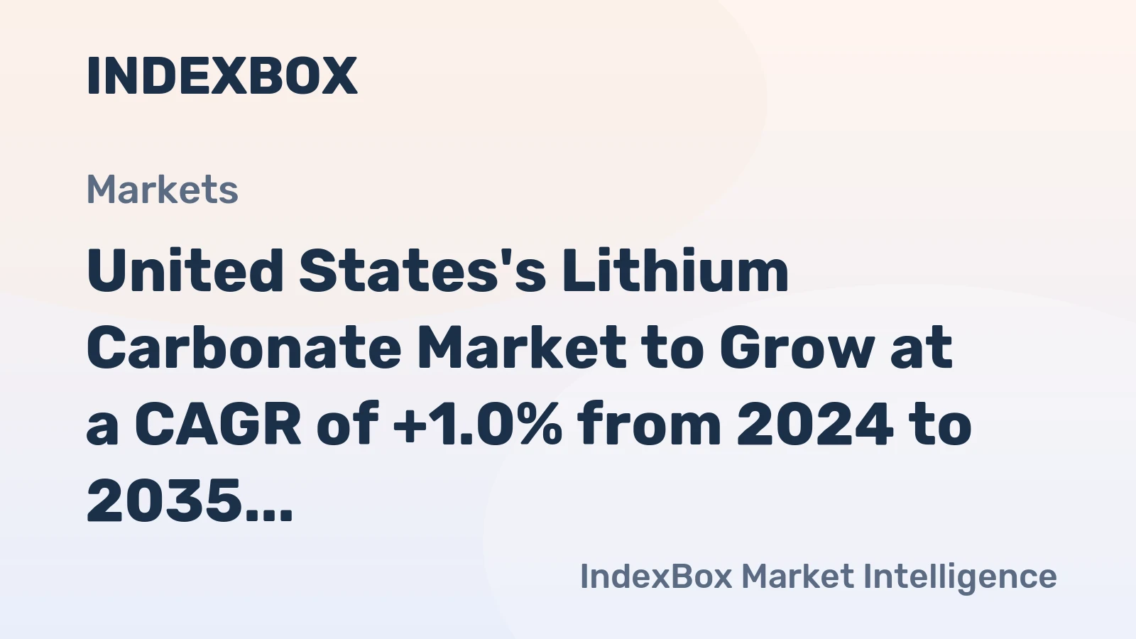 United States's Lithium Carbonate Market to Grow at a CAGR of +1.0% from 2024 to 2035, Reaching 18K tons by 2035