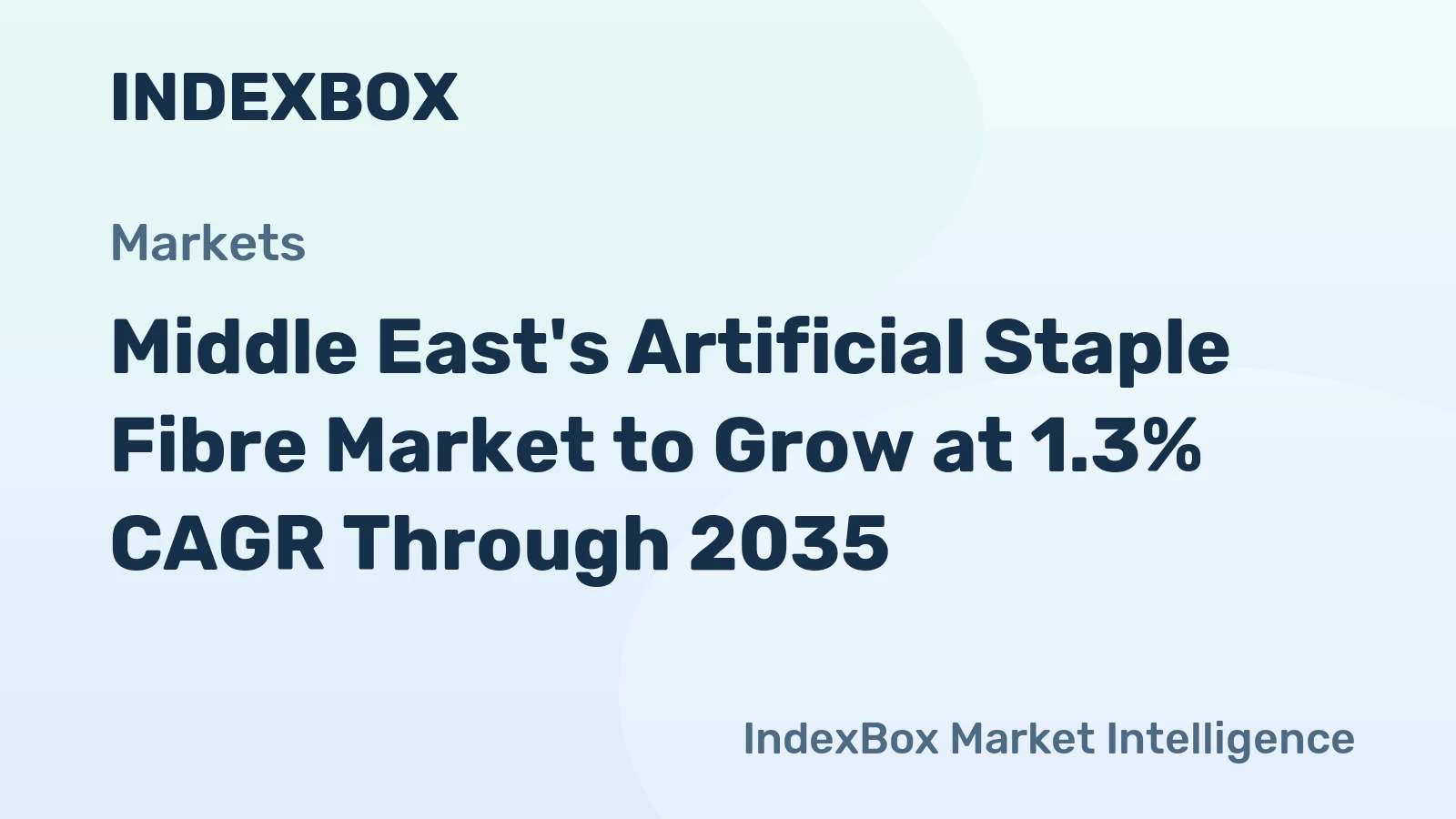 Middle East's Artificial Staple Fibre Market to Grow at 1.3% CAGR Through 2035