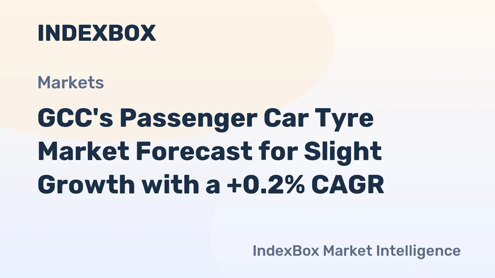 GCC's Passenger Car Tyre Market Forecast for Slight Growth with a +0.2% CAGR
