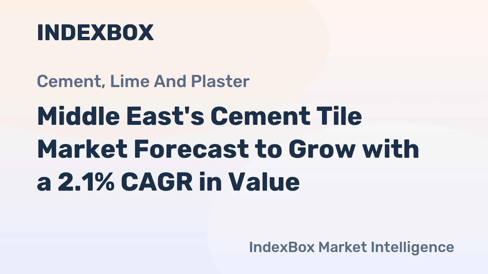 Middle East's Cement Tile Market Forecast to Grow with a 2.1% CAGR in Value