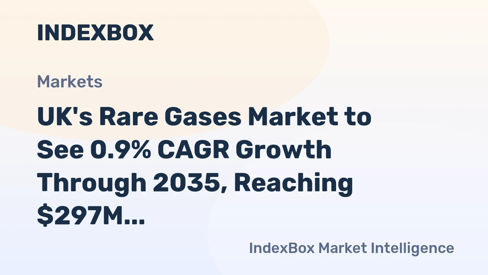 UK's Rare Gases Market to See 0.9% CAGR Growth Through 2035, Reaching $297M in Value