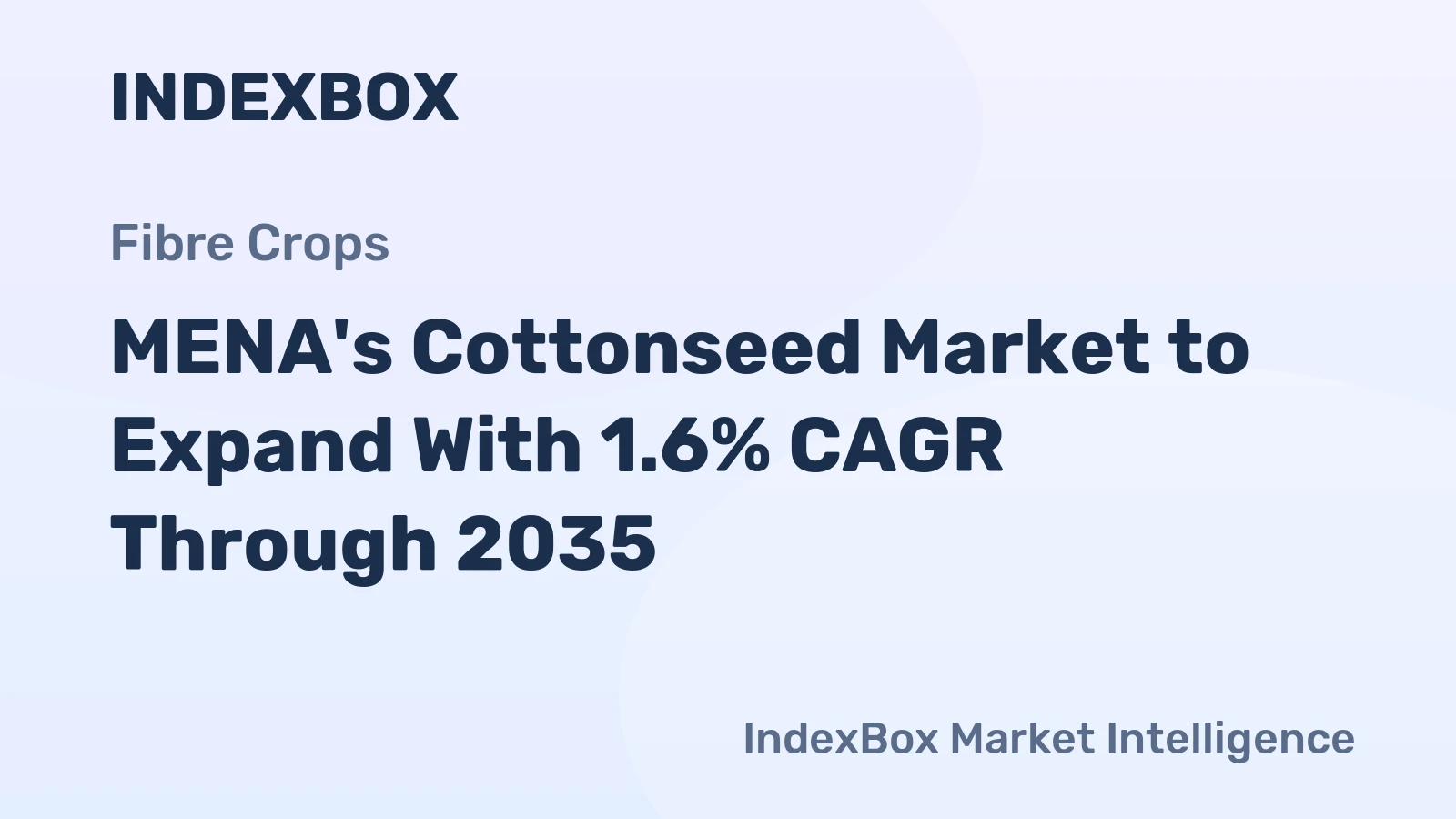 MENA's Cottonseed Market to Expand With 1.6% CAGR Through 2035