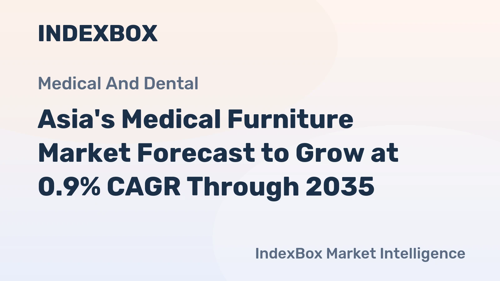 Asia's Medical Furniture Market Forecast to Grow at 0.9% CAGR Through 2035